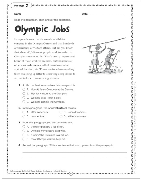 Comprehension Skills: 40 Short Passages for Close Reading: Grade 4 by Linda Ward Beech