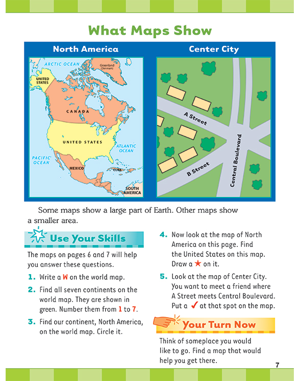 Map Skills for Today: Take a Trip with Us by