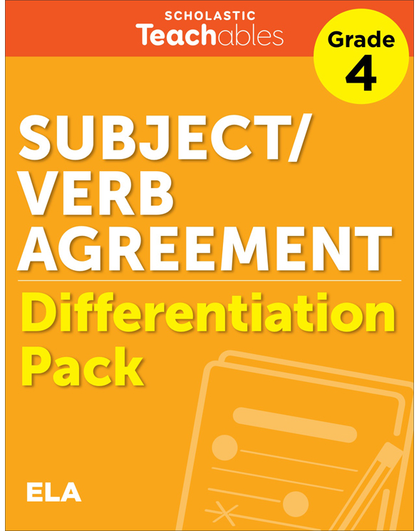 Subject/Verb Agreement Grade 4 Differentiation Pack by