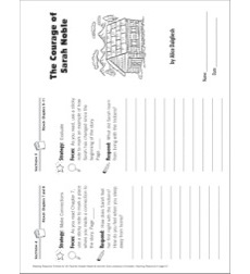 The Courage of Sarah Noble (Level O): Reading Response Trifold by