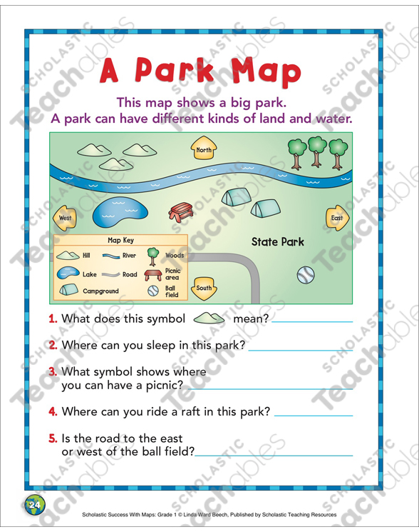 A Park Map: Grade 1 Map Skills by