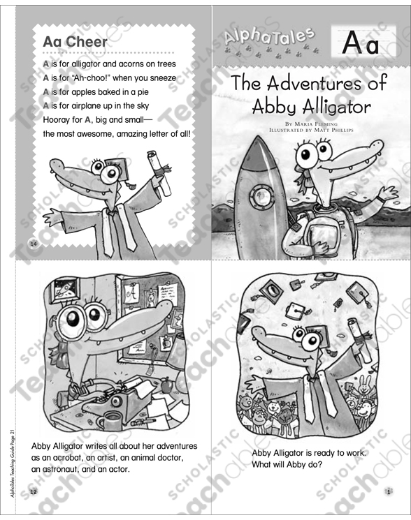 Alpha Tales: Abby the Alligator (Letter A): Alpha Tales Mini-Book by