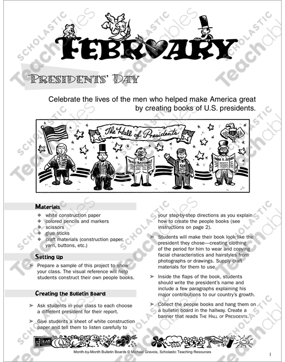February Bulletin Board Idea: Presidents' Day by