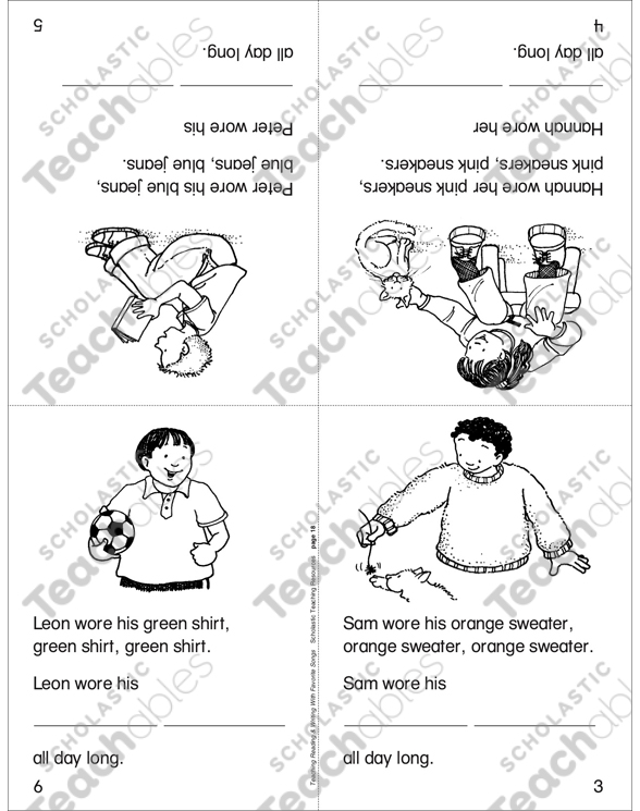 Mary Wore Her Red Dress...Clothing Names - Color Words by