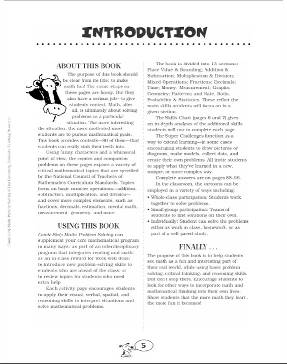 Comic-Strip Math: Problem Solving by Dan Greenberg