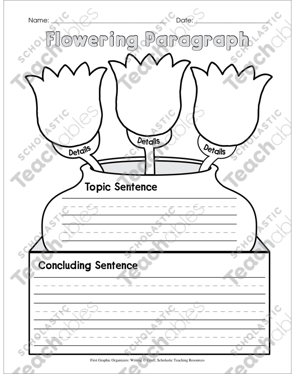 Graphic Organizer: Paragraphs (Flowering Paragraph) by