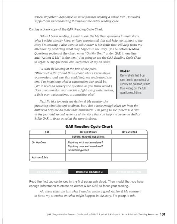 Questioning With Narrative Text: QAR Comprehension Lessons (Grades 4-5) by