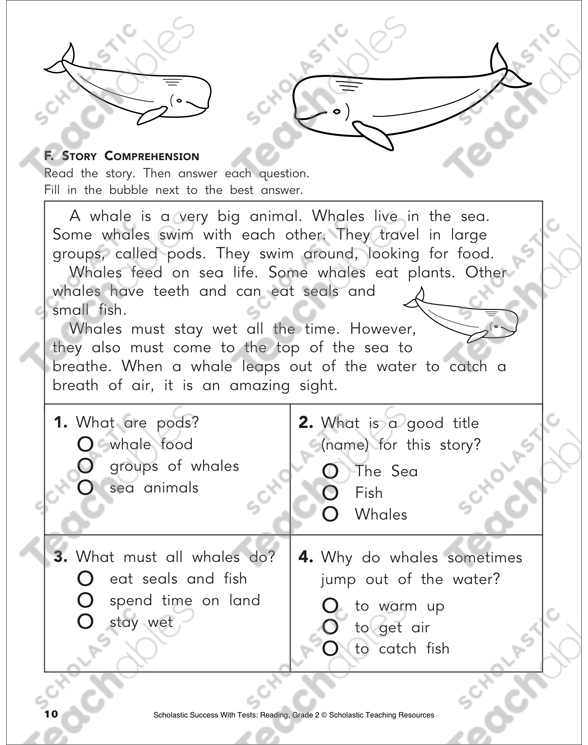Practice Test 2: Reading Skills (Grade 2) by