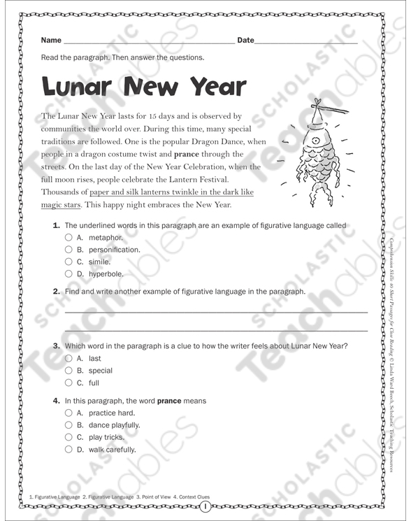 Chinese New Year: Grade 4 Close Reading Passage by