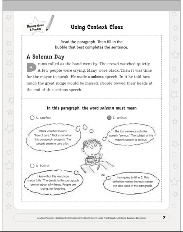 Reading Passages That Build Comprehension: Context Clues by Linda Ward ...