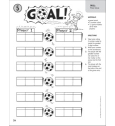 Goal! (Place Value): One-Page Math Game by