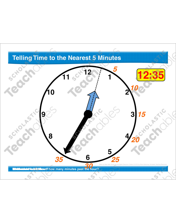 Math Review: Telling Time; Rectangular Arrays/Repeated Addition; Square ...