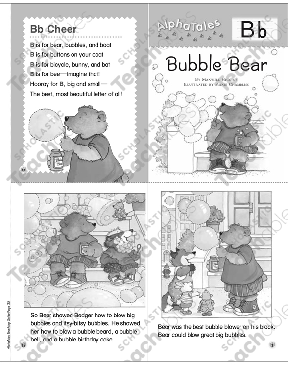 Alpha Tales: Bubble Bear (Letter B): Alpha Tales Mini-Book by