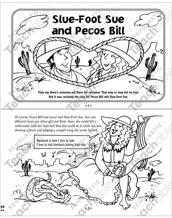 Tall Tales: Slue-Foot Sue and Pecos Bill: Tall Tale Mini-Book by