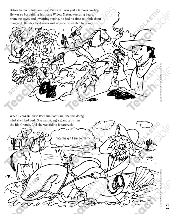 Tall Tales: Slue-Foot Sue and Pecos Bill: Tall Tale Mini-Book by