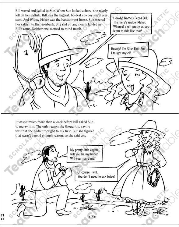 Tall Tales: Slue-Foot Sue and Pecos Bill: Tall Tale Mini-Book by