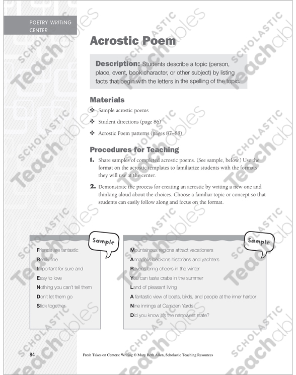 Acrostic Poem: Poetry Learning Center by