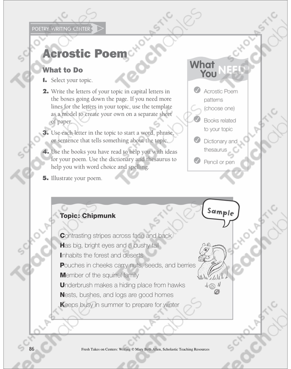 Acrostic Poem: Poetry Learning Center by