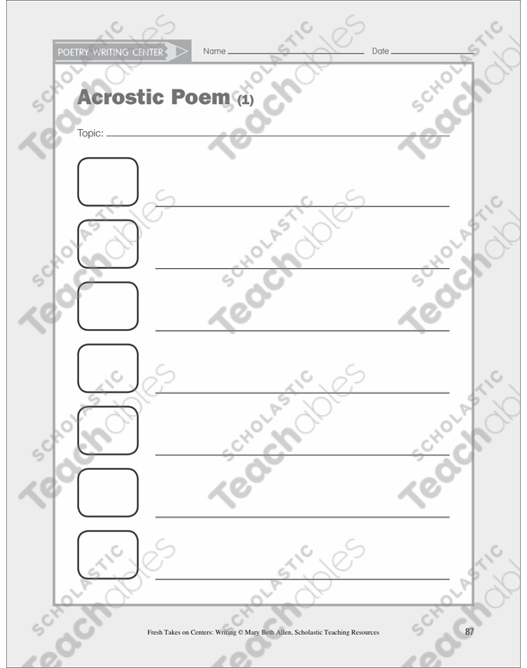 Acrostic Poem: Poetry Learning Center by