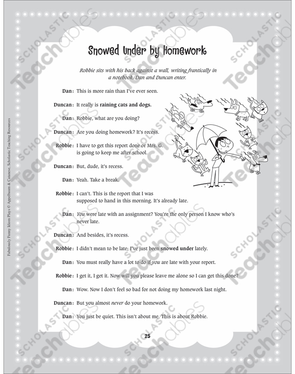 Snowed Under by Homework (Weather Idioms): Read-Aloud Play by