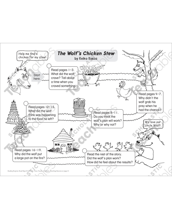 The Wolf's Chicken Stew by Keiko Kasza: Reading Response Road Map by