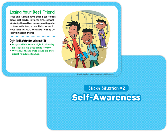 Scholastic News Sticky Situation Cards: Grades 4-6 by