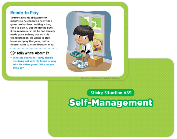 Scholastic News Sticky Situation Cards: Grades 4-6 by