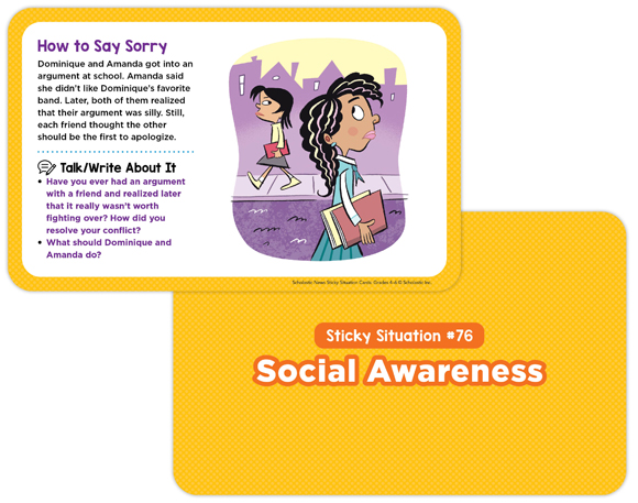 Scholastic News Sticky Situation Cards: Grades 4-6 by