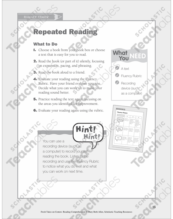 Repeated Reading: Fluency Learning Center by