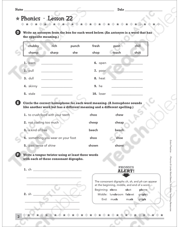 Consonant Digraphs (CH, SH, PH, TH, WH, NG, and GH): Phonics Unit by