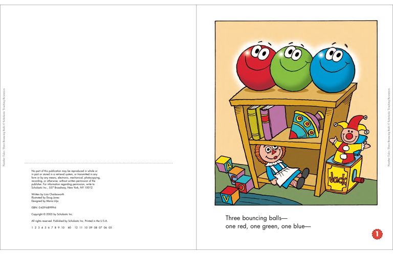 Number Tales: Three Bouncing Balls by Liza Charlesworth