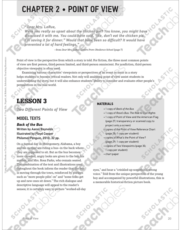 Point of View: Using Picture Books to Teach Literary Elements by