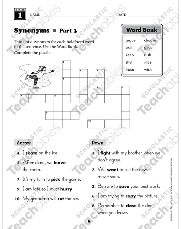 Synonyms: Grade 2 Vocabulary Packet by