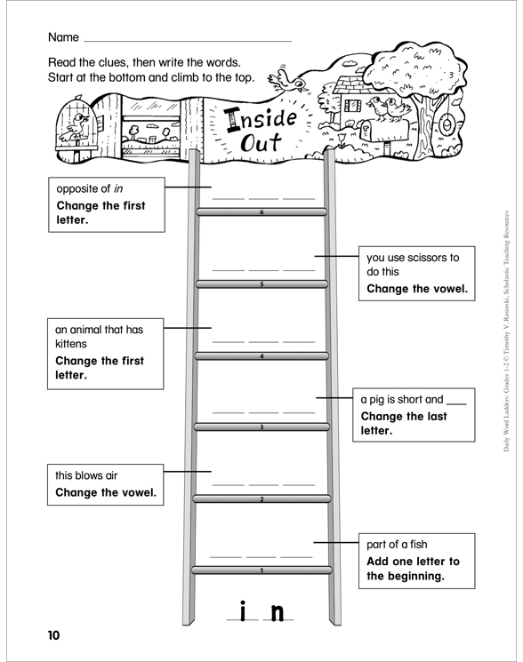 Daily Word Ladders: Grades 1-2 by Timothy V. Rasinski