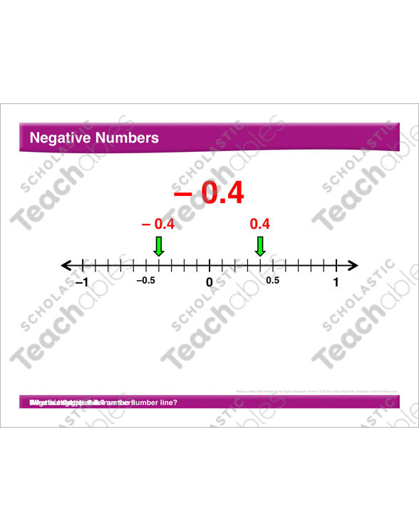 Math Review: Negative Numbers, Absolute Value, Compare Numbers, Order ...