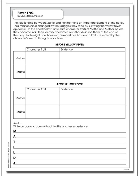 Fever 1793 Worksheets