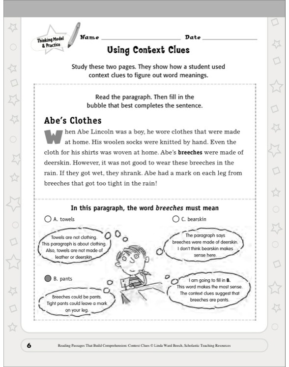 Reading Passages That Build Comprehension: Context Clues by Linda Ward ...