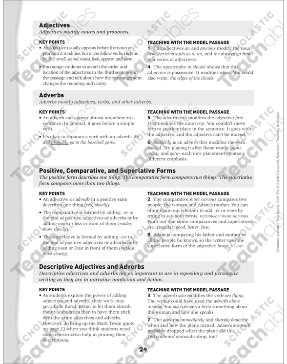 Grammar Mini-Lesson: All About Adjectives and Adverbs (grades 3-5) by