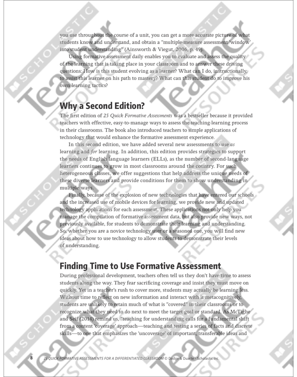25 Quick Formative Assessments for a Differentiated Classroom, 2nd ...