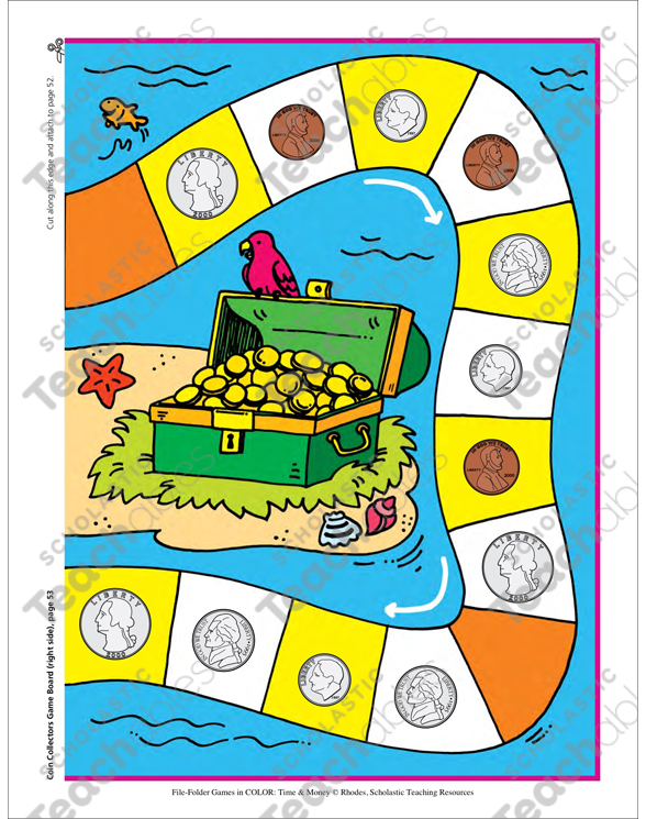 File-Folder Game - Money: Coin Collectors (adding coins) by