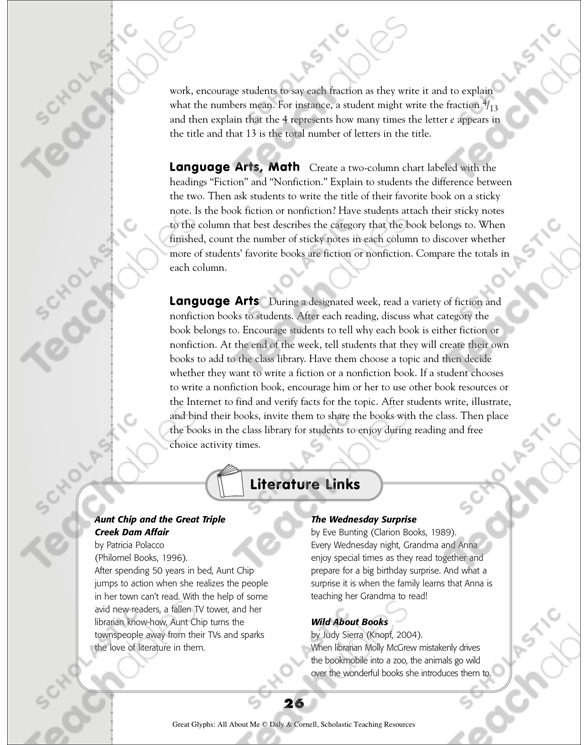 Time to Read!: All About Me Glyph Activity by