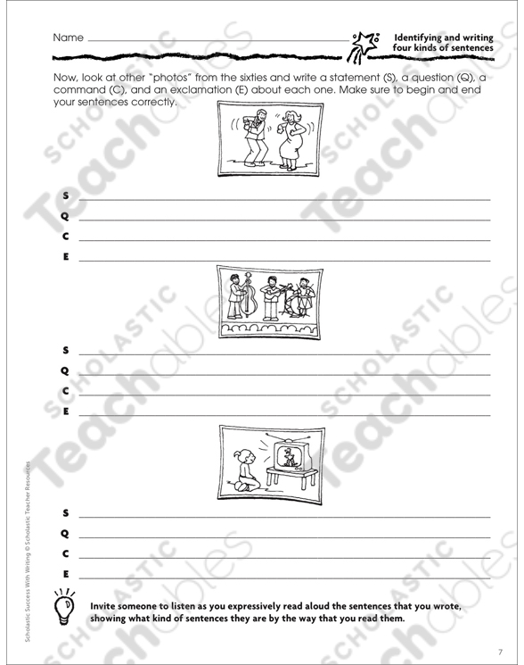 Types of Sentences Grade 5 Differentiation Pack by