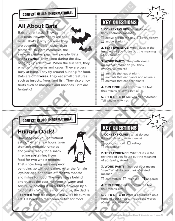 100 Task Cards: Context Clues by Justin McCory Martin;Carol Ghiglieri