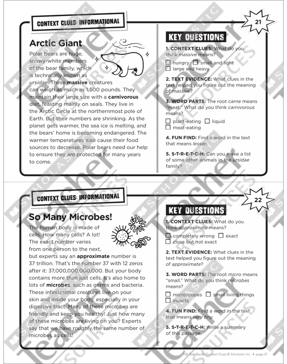 100 Task Cards: Context Clues by Justin McCory Martin;Carol Ghiglieri