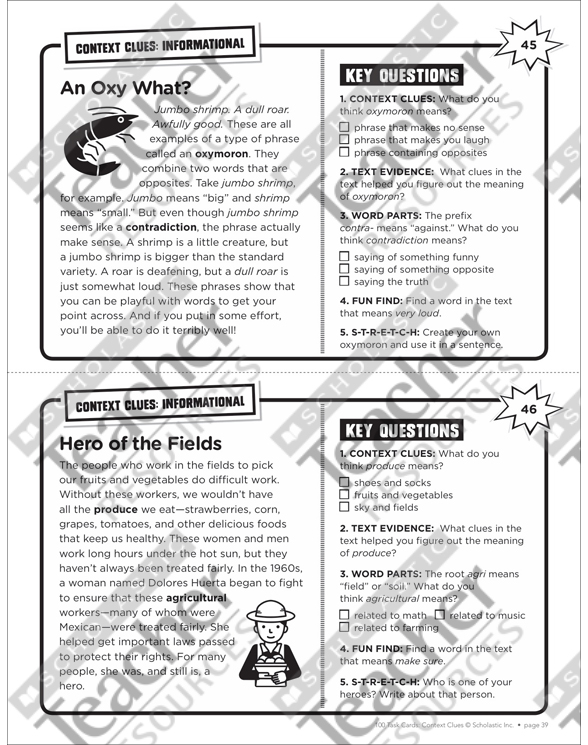 100 Task Cards: Context Clues by Justin McCory Martin;Carol Ghiglieri