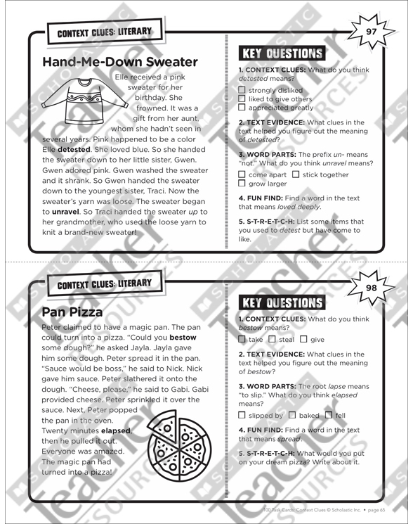 100 Task Cards: Context Clues by Justin McCory Martin;Carol Ghiglieri