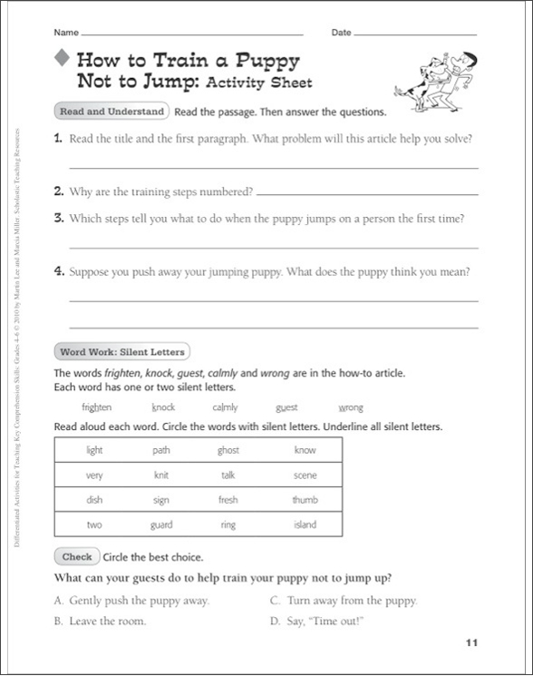 Differentiated Activities for Teaching Key Comprehension Skills: Grades ...