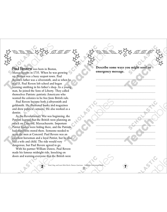 Paul Revere: Famous American Mini-Book by