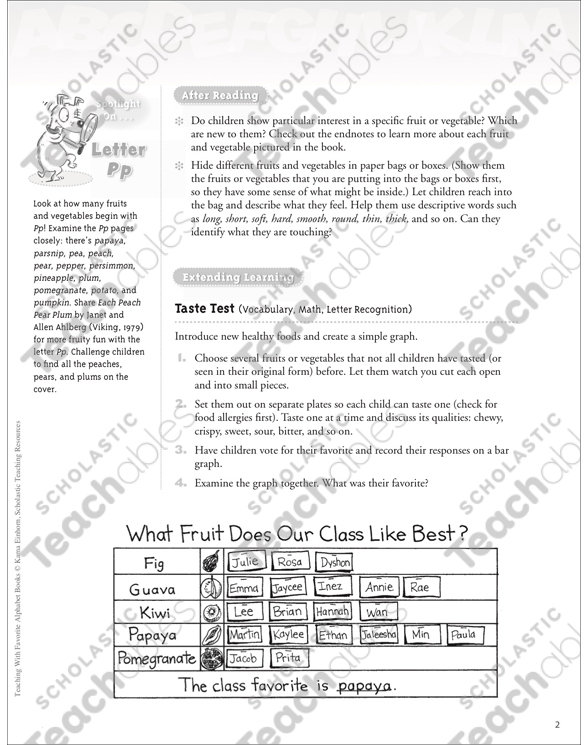 Eating the Alphabet - Fruits and Vegetables From A to Z (Letter Pp ...