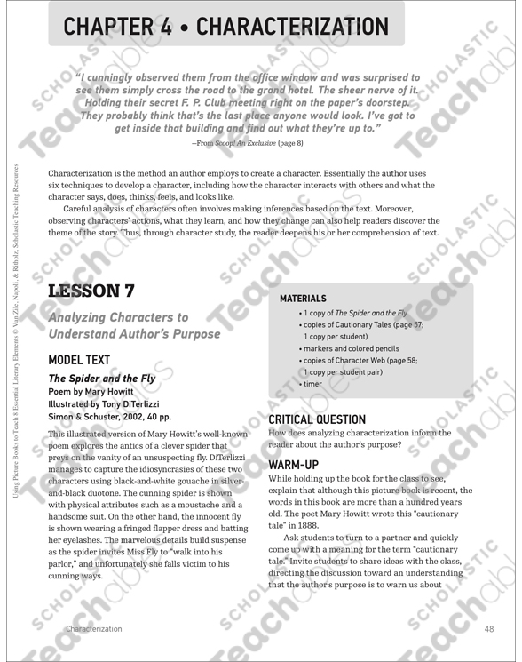 Characterization: Using Picture Books to Teach Literary Elements by